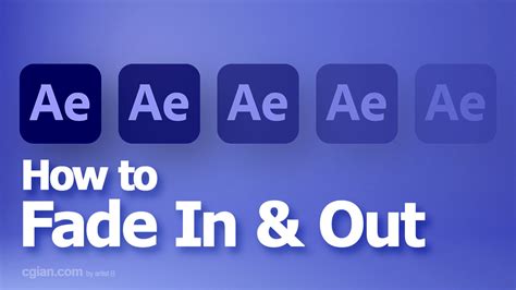 How To Fade In And Fade Out In After Effects