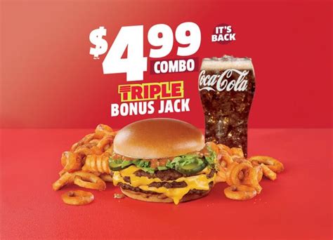 The Popular 4 99 Triple Bonus Jack Combo Returns To Jack In The Box