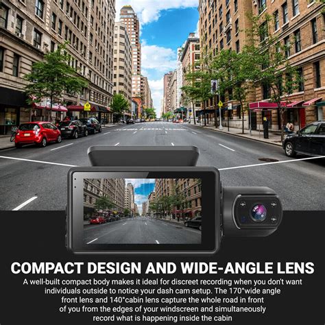 Uber Car 3 1080p Dual Dash Cam Ir Night Vision Video Recorder Camera