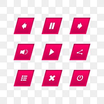 Game Button Set Vector Illustration Gaming Mobile Web PNG And Vector With Transparent