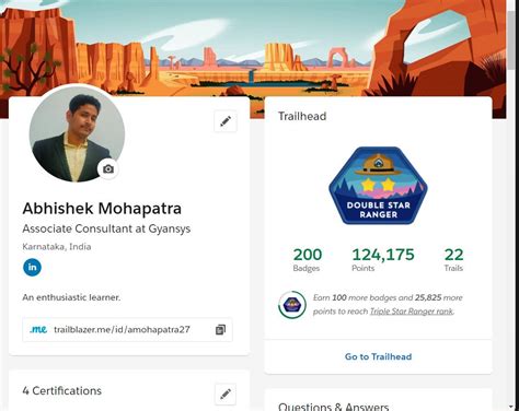 Abhishek Mohapatra On Linkedin Trailhead Double Star Ranger