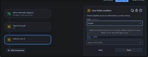 dependent dropdown is not listed in automation rul