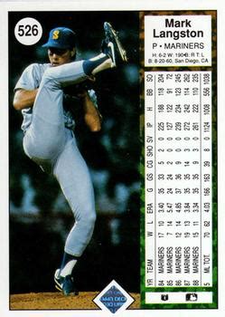 1989 Upper Deck 526 Mark Langston Trading Card Database