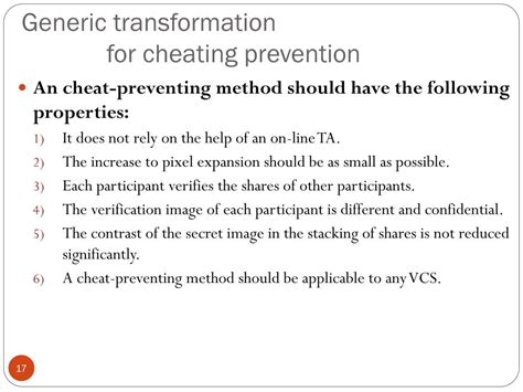Ppt Cheating Prevention In Visual Cryptography Powerpoint