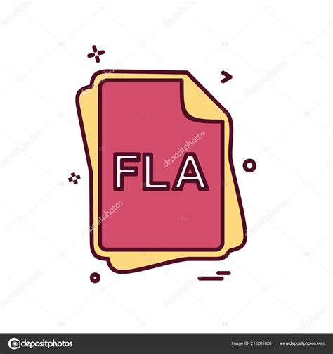 Fla File Type Icon Design Vector Stock Vector Image By Ibrandify