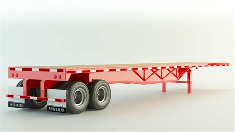플랫 베드 트레일러 3d 모델 50 Max Fbx Obj Unknown Stl Dwg Free3d