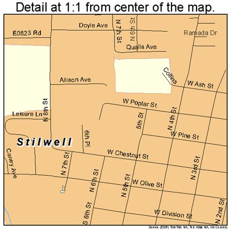 Stilwell Oklahoma Street Map 4070350