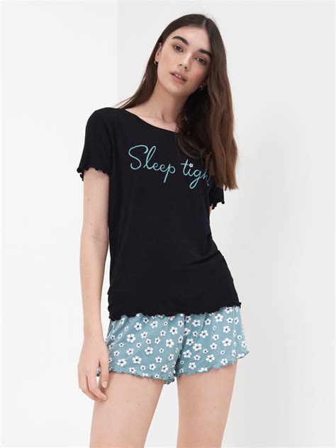 Піжама жіноча Колір чорний Sinsay 1599b 99x