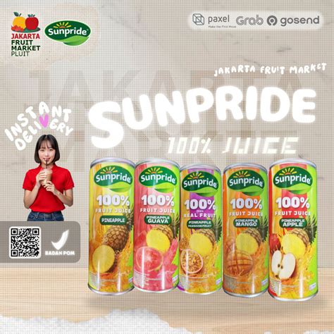 Jual Sunpride 100 Fruit Juice In Can Jus Buah Dalam Kaleng Shopee