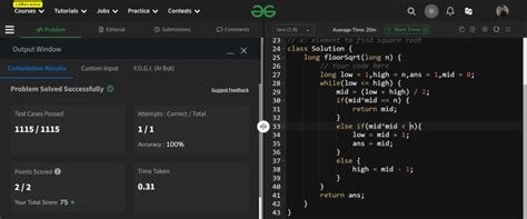 ansari kaif on linkedin geekstreak2024 geeksforgeeks binarysearch java codingchallenge