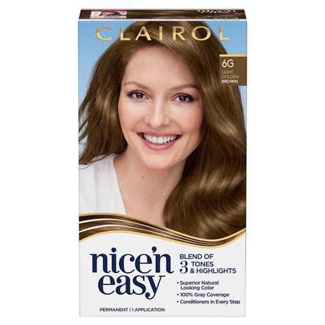 Clairol Nicen Easy Permanent Hair Color Cream 6g Light Golden Brown
