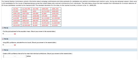 Solved The Federal Election Commission Collects Information