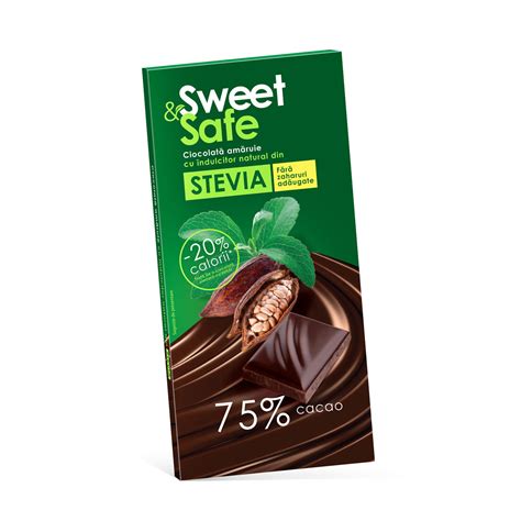 Sly Nutritia Sweetandsafe Ciocolata Amaruie Indulcita Cu Stevie