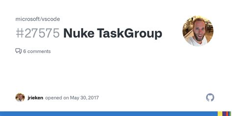 Nuke Taskgroup · Issue 27575 · Microsoftvscode · Github
