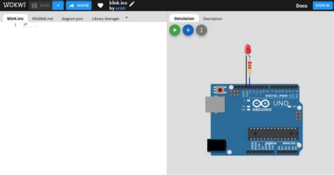 Blink Wokwi Arduino Simulator