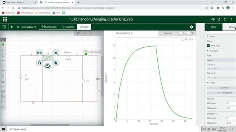 How To Use Ni Multisim To Simulate A Dis Charge Of An Capacitor — Basictronic Episode 11