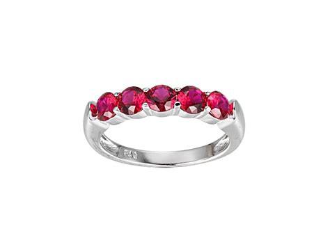 Lab Created Ruby Platinum Over Sterling Silver Ring 130ctw 192g5k Jtv