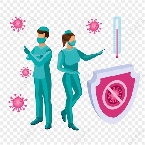 손으로 그린 만화 방패 일러스트 체온 바이러스 그림구조손잡다 Png 일러스트 무료 다운로드 Lovepik