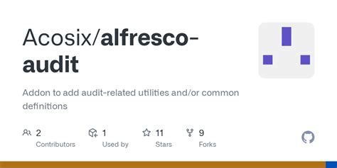 Github Acosixalfresco Audit Addon To Add Audit Related Utilities