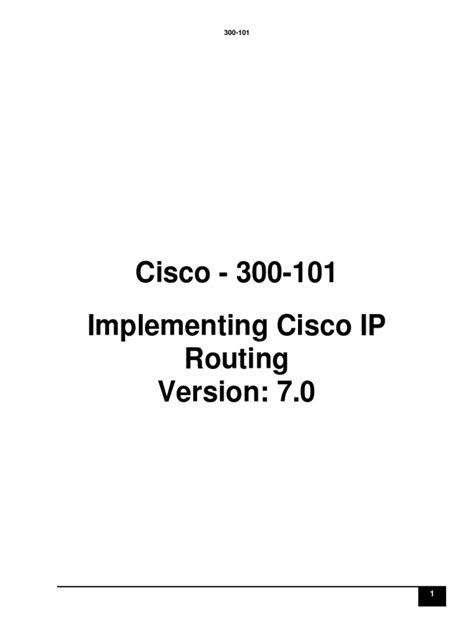 Implementing Cisco Ip Routing Version 7 0 Download Free Pdf I Pv6 Ip Address
