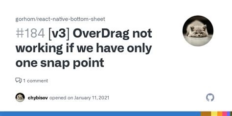 V3 Overdrag Not Working If We Have Only One Snap Point · Issue 184 · Gorhomreact Native