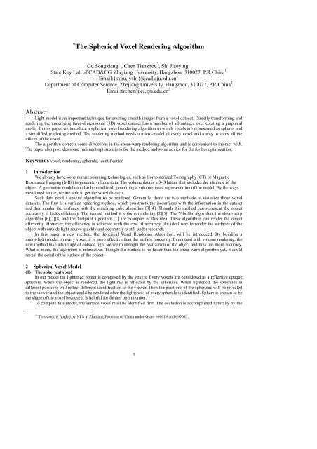 The Spherical Voxel Rendering Algorithm