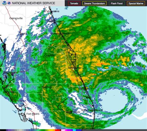 NWS STORM RADAR Monitor Hurricane Nicole As It Approaches Florida S East Coast Space Coast Daily
