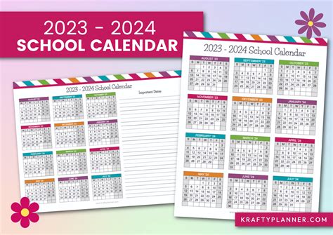 2024 Yearly Calendar Printable