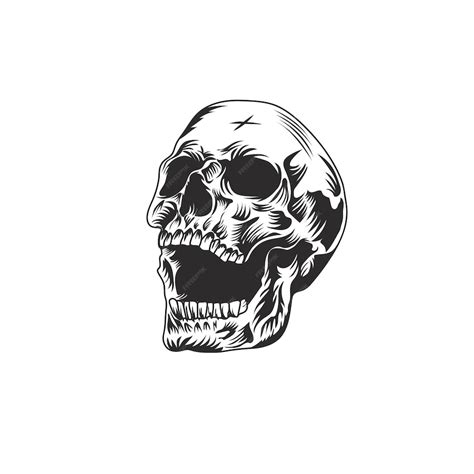 Premium Vector Human Skull Vector