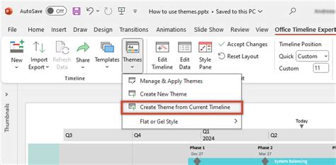 How To Use Timeline Themes