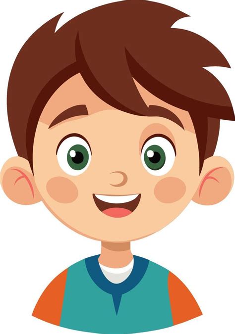Cartoon Boy With Brown Hair