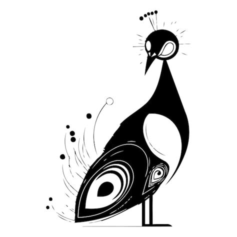 Premium Vector Peacock Isolated On A White Background Vector
