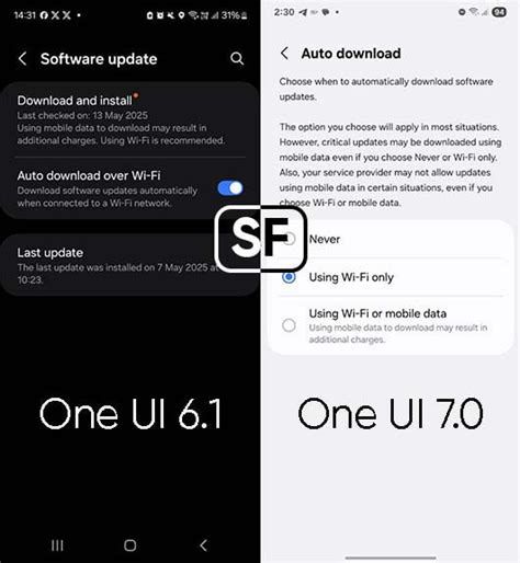 One Ui 70 Has New Software Update Download Settings For Samsung Phones One Ui 70 Has New Software Update Download Settings For Samsung Phones