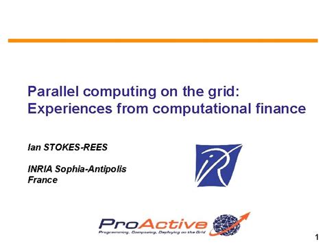 Parallel Computing On The Grid Experiences From Computational