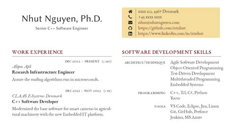 how to organize your tech resume