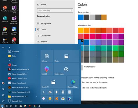 Windows Accent Color Not Coloring Tiles After Recent Update Microsoft Community
