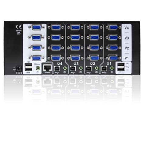 ADDERView 4 PRO VGA Multi Screen Dual Head 4 Port KVMA Switch AV4PRO VGA DUAL IEC Adder Technology