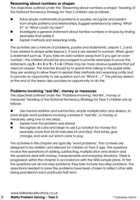 Maths Problem Solving Year 2 Brilliant Publications