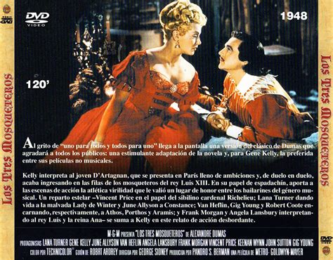 Caratulas De Películas Dvd Para Cajas Cd Los Tres Mosqueteros 1948