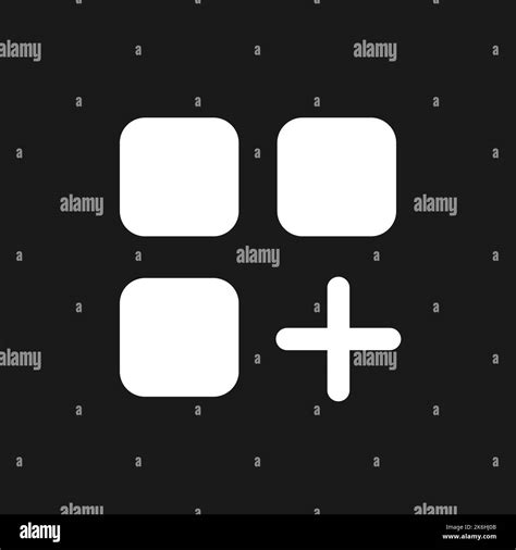 Menu With Add Option Pixel Dark Mode Glyph Ui Icon Stock Vector Image And Art Alamy