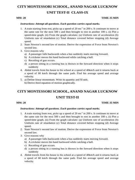 Physics Ix Pdf Speed Acceleration