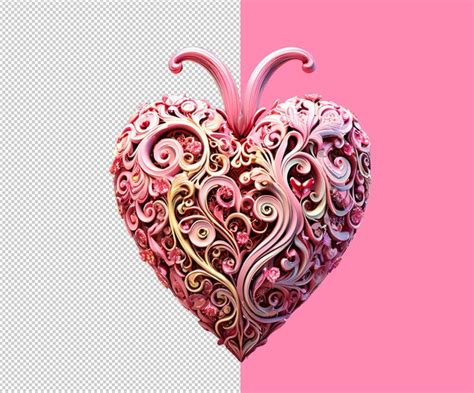 Premium Psd Hearts 3d Render Background Designs And Icons