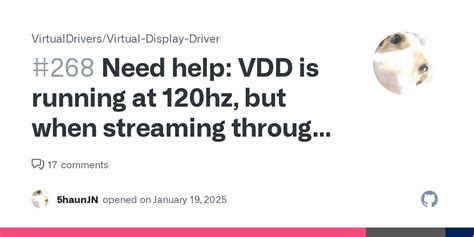 Need Help Vdd Is Running At 120hz But When Streaming Through