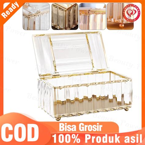 Jual Kotak Tisu Kristal Kotak Tisu Gold Kotak Tempat Tisu Crystal Gold Kotak Tisu Modern Korea