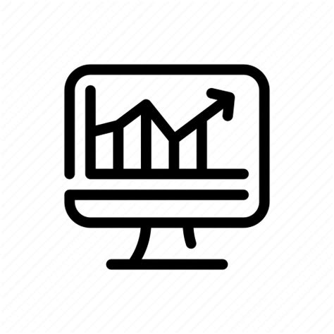 Computer Bar Chart Stats Statistics Screen Icon Download On