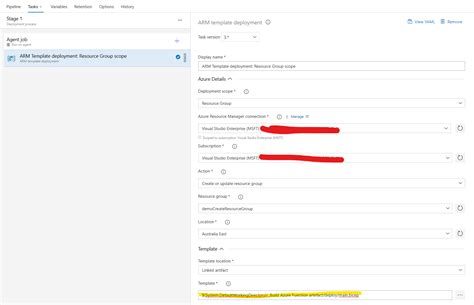 Azure Devops How To I Resolve My Arm Template Deployment Template Path Having A Space Stack