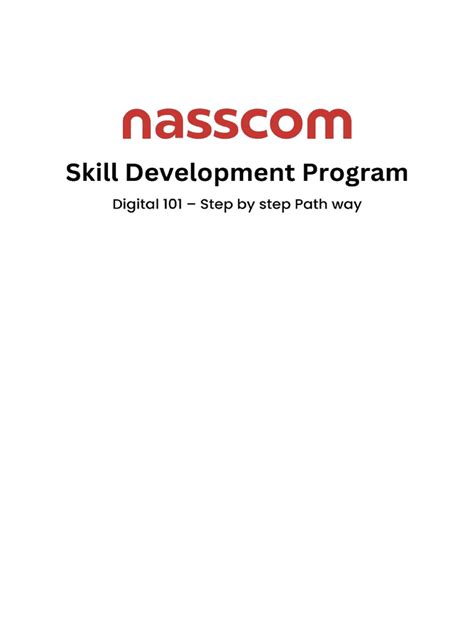 Nasscom Digital 101 Step By Step Guidelines Final Pdf