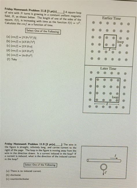 solved a square loop of wire with n turns is growing in a