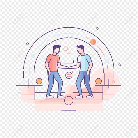 악수하는 두 남자 벡터개요경쟁자욱스 Png 일러스트 무료 다운로드 Lovepik