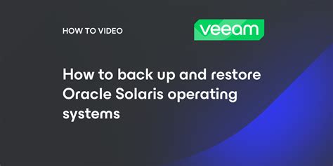 How To Back Up And Restore Oracle Solaris Operating Systems